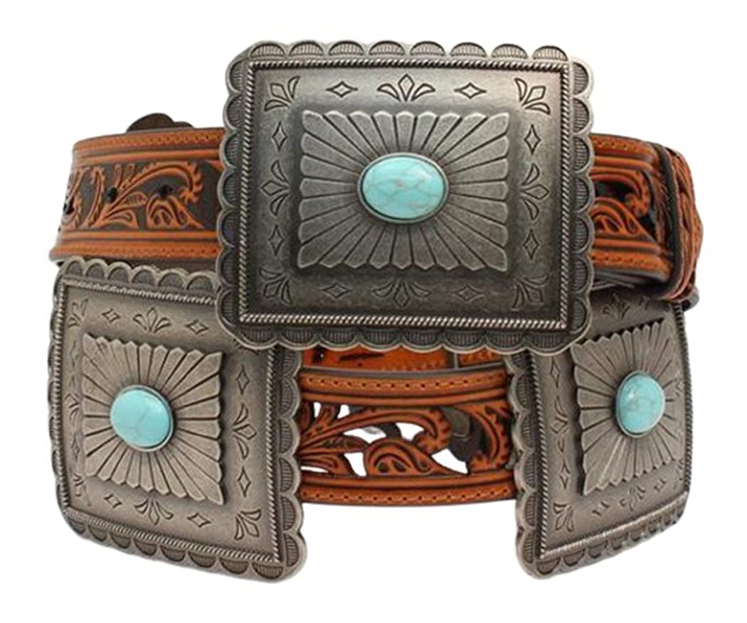 ARIAT Women's Turquoise Concho Western Belt Tan Small