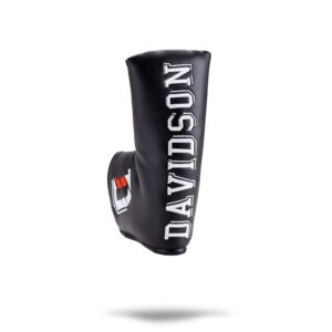 pins & aces davidson college wildcats blade putter head cover - premium, leather, headcover - ncaa officially licensed, tour quality golf club cover - style and customize your golf bag