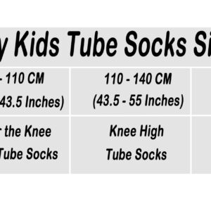 Henwarry Kids Toddler Soccer Socks Classical Stripes Cotton Soft Over the Calf Tube Socks for Boys Girls (A03-Blue/Red/White)