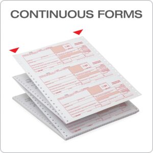 Adams 1099 NEC 3 Up 2021 Continuous Forms, 4 Part Carbonless Forms, for Pin Fed Dot Matrix Printers, with 3 1096, 20 Pack (TXA2299-NEC21)