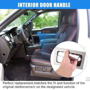 BJYXSHOP Interior Door Handle Front Or Rear Right Passenger Side Replacement for 2009 2010 2011 2012 2013 2014 Ford F150,9L3Z1522600CB,90825,Chrome Lever+Silver Gray Housing