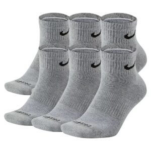 men's nike dri-fit 6-pk. ankle performance socks, s 8-12 (multicolor)