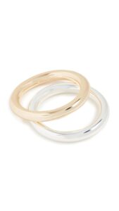 shashi women's remix ring set, gold/silver, 6