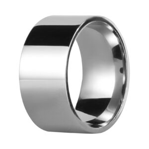 12mm stainless steel wide ring flat top thumb band for men women punk accessories high polished size 14