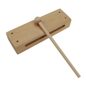 Risbay 1Set Wooden Block with Mallet Percussion Instrument Music Rhythm Blocks