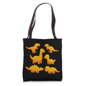 funny chicken nugget dino art dinosaur chicken nugget lovers tote bag