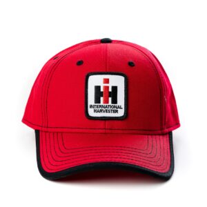 IH International Harvester Logo Hat, Red with Black Accents.