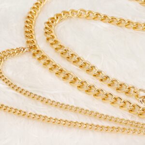 YeeHeen Chain Belt for Women Gold Multilayer Waist Chain Dress Body Chains for Girls Plus Size 130CM Gold