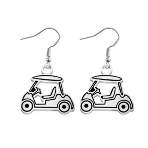 ensianth golf lover gift golf cart earrings gift for golfers golf jewelry for women (golf cart earrings)