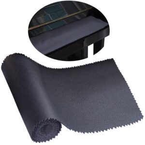 mooson piano keyboard anti-dust cover high technology fabric key cover cloth fit for upright piano, electric piano & grand piano (dark blue) (black)