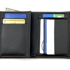 Perfect Fit Shield Wallets Chicago Patrol Hidden Badge Wallet Leather Black (Cutout PF480)