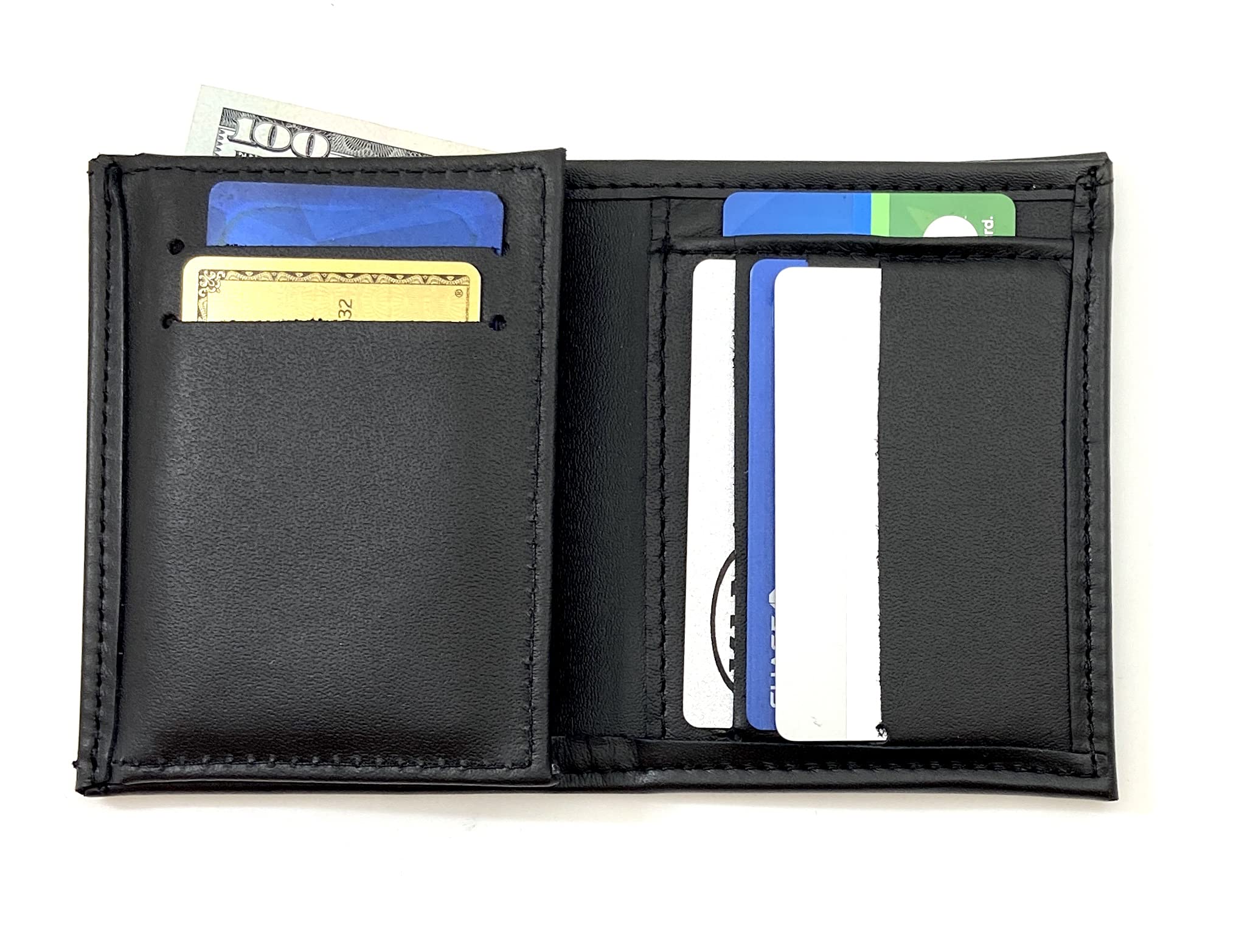 Perfect Fit Shield Wallets 7-point Star Blackinton B2001 Hidden Badge Wallet Leather (Cutout PF215-2.87 In Tall by 2.85 In Wide) California DOC