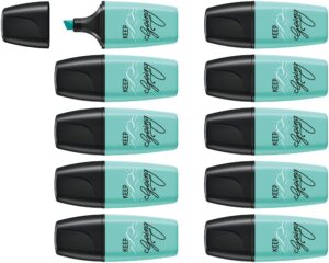 highlighter - stabilo boss mini pastellove - box of 10 - touch of turquoise