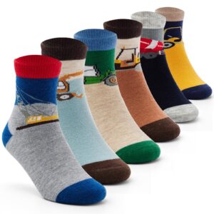 moon tree little boys wool socks kids warm socks winter thermal crew socks 6 pack 3-5 years