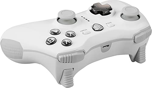 MSI Force GC30V2 White Wireless Gaming Controller, Dual Vibration Motors, Dual Connection Modes, Interchangable D-Pads, Compatible with PC & Android