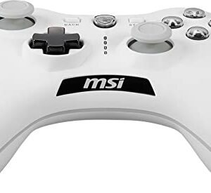 MSI Force GC30V2 White Wireless Gaming Controller, Dual Vibration Motors, Dual Connection Modes, Interchangable D-Pads, Compatible with PC & Android