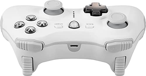 MSI Force GC30V2 White Wireless Gaming Controller, Dual Vibration Motors, Dual Connection Modes, Interchangable D-Pads, Compatible with PC & Android