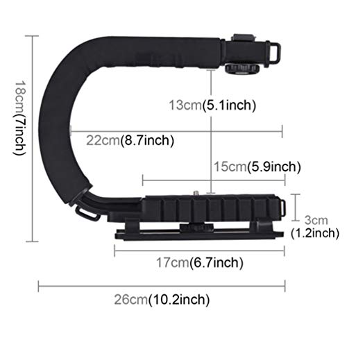 ibasenice Stabilizer Handheld Action Camera Holder Low Position Shooting Steadycam Detachable Phone Holder for Vlog Video DV Photography Filmmaker