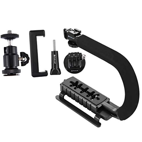 ibasenice Stabilizer Handheld Action Camera Holder Low Position Shooting Steadycam Detachable Phone Holder for Vlog Video DV Photography Filmmaker