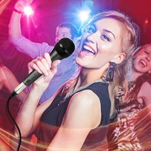 FDUCE Dynamic Vocal Microphone 9.0s, Metal Handheld Corded Microphone with On and Off Switch, Wired Karaoke Mic with 16.4ft XLR Cable for Singing, Speech, Wedding, Class use (Gray)