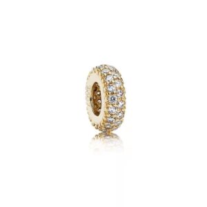 minijewelry gold clear cz birthstones spacer charm fits pandora moments bracelets sterling silver