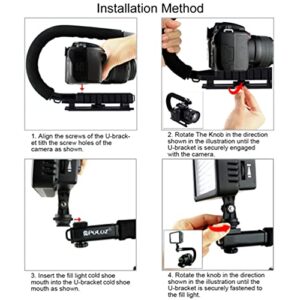 ibasenice Stabilizer Handheld Action Camera Holder Low Position Shooting Steadycam Detachable Phone Holder for Vlog Video DV Photography Filmmaker