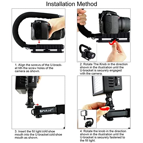 ibasenice Stabilizer Handheld Action Camera Holder Low Position Shooting Steadycam Detachable Phone Holder for Vlog Video DV Photography Filmmaker