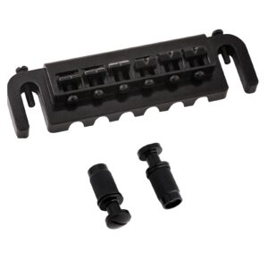 Bogart Adjustable Wraparound Guitar Bridge Combined bridge Tailpiece Compatible with Les Paul LP SG Style Electric Guitar Black. LYBM 004-Black