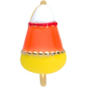 Body Candy Womens 20G PVD Stainless Steel Nose Ring Candy Corn Nose Hoop Ring Circular Nose Ring 5/16”