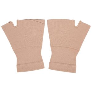 wrist brace compression recovery support brace wrist thumb fingerless wrist gloves sleeves for carpal tunnel arthritis tendonitis repetitive strain sports injuries unisex 1 pair