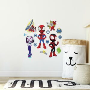 roommates rmk4925scs spidey and his amazing friends peel and stick wall decals, red, yellow, blue, green, orange, purple