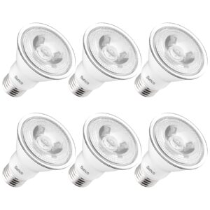 sunco 6 pack par20 led bulbs 50w equivalent 7w dimmable, cri90 2700k soft white 470 lumens e26 medium base ip65 waterproof indoor home residential super bright wide area flood light - ul