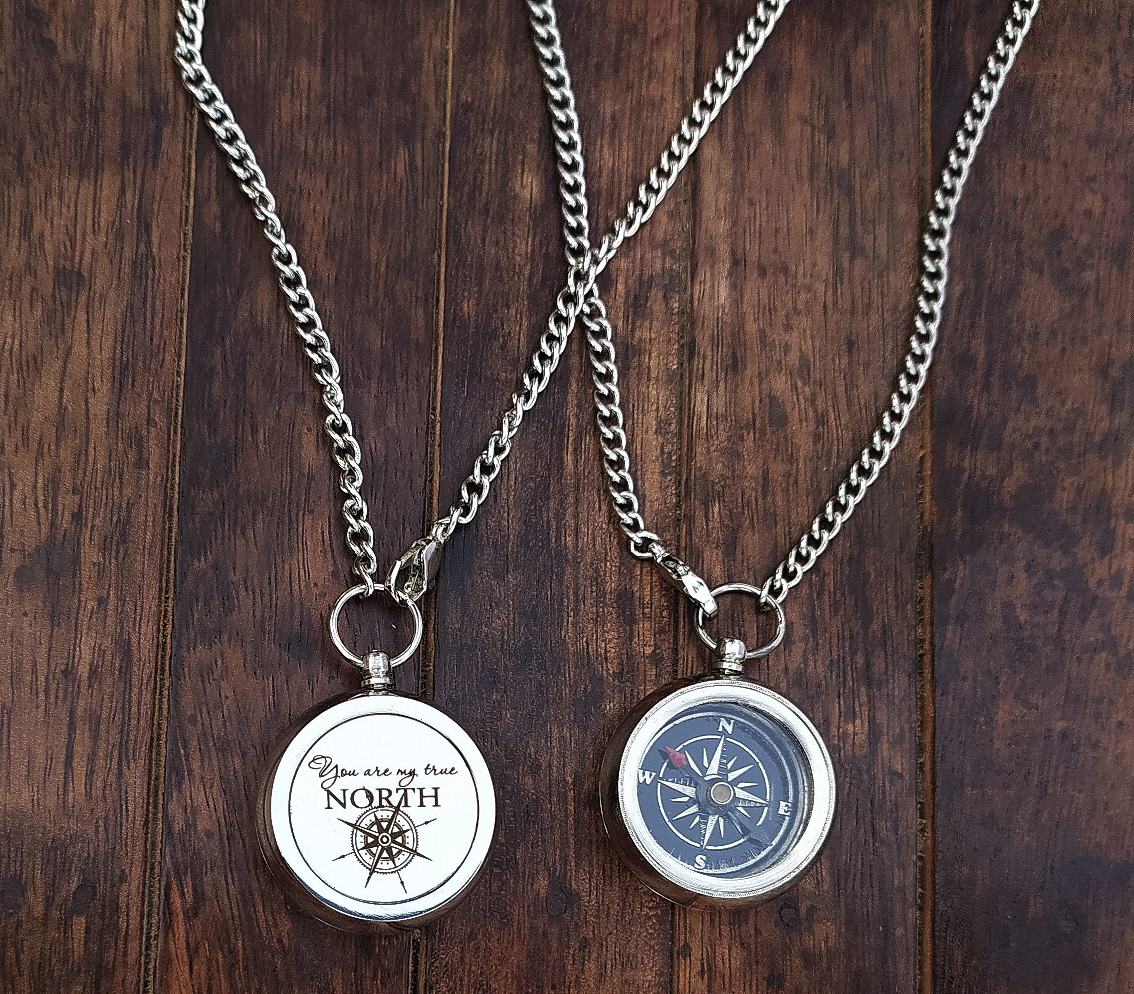 You are my true North Engraved Compass Necklace Gifts for Him or Her | Romantic Gifts for Men Women Husband Wife Boyfriend Girlfriend Bestfriend Couple | Love Gift Ideas for Anniversary Wedding Valentine day