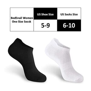 Women Casual Athletic Ankle Socks,6 Pairs Cushioned Breathable No Show Socks Soft Low Cut Socks for US Size 6-10 (black(6 pairs), Medium)