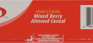 Post Premier Protein Mixed Berry Almond Cereal, Protein Cereal Flakes Mixed with Dried Berries and Sliced Almonds, Contains 20g of Protein Per Serving, 9 OZ Box