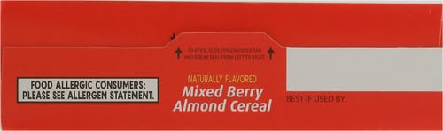 Post Premier Protein Mixed Berry Almond Cereal, Protein Cereal Flakes Mixed with Dried Berries and Sliced Almonds, Contains 20g of Protein Per Serving, 9 OZ Box