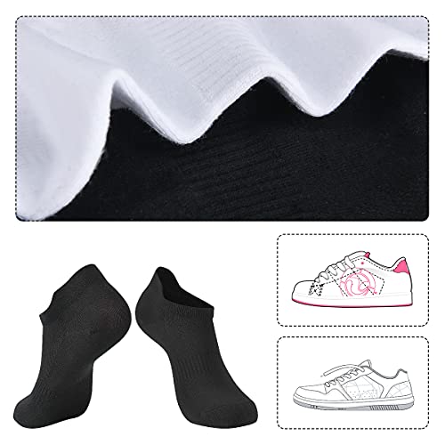 Women Casual Athletic Ankle Socks,6 Pairs Cushioned Breathable No Show Socks Soft Low Cut Socks for US Size 6-10 (black(6 pairs), Medium)