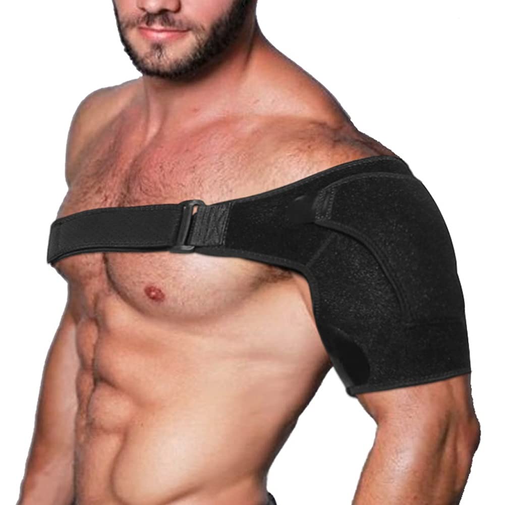 Shoulder Brace for Men Women Compression Recovery Shoulder Support Adjustable Stability Rotator Cuff Sleeve Wrap for Sports Weightlifting Shoulder Injuries Pain Relief