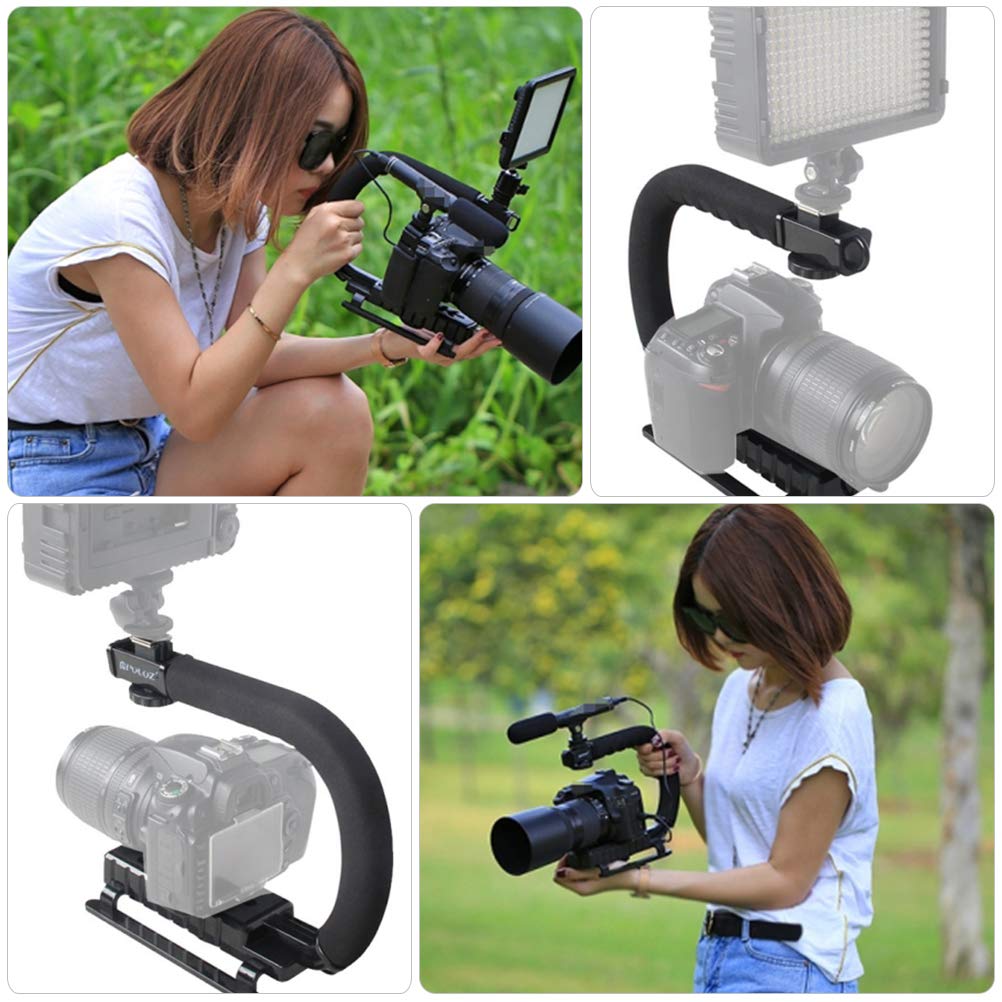 1pc U-Shaped Dv Portable C-Frame Handle Grip Handheld Camera Stabilizer Video Action Stabilizing Camera Equipment Handheld Low Shot Stand for Camera