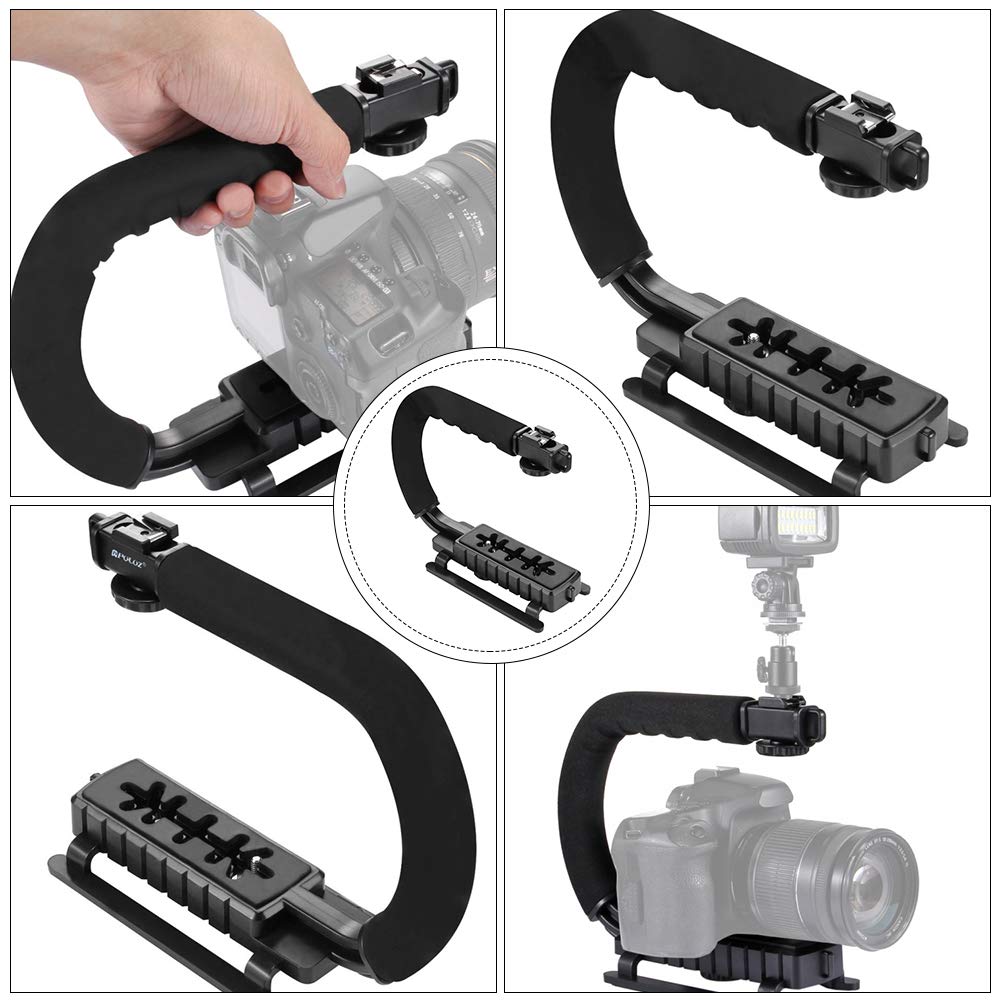 1pc U-Shaped Dv Portable C-Frame Handle Grip Handheld Camera Stabilizer Video Action Stabilizing Camera Equipment Handheld Low Shot Stand for Camera