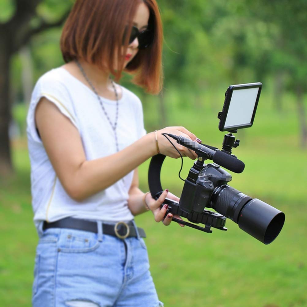 1pc U-Shaped Dv Portable C-Frame Handle Grip Handheld Camera Stabilizer Video Action Stabilizing Camera Equipment Handheld Low Shot Stand for Camera