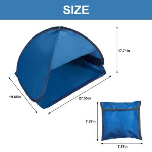 HACRAHO Beach Sun Shelters Pop Up Beach Tent, 1 PCS Portable Sun Shelter Tent for Anti-UV Windproof Camping Picnic Tent Small Dogs Cats and Other Small Pets, Blue