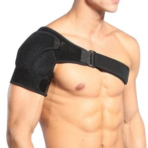 Shoulder Brace for Men Women Compression Recovery Shoulder Support Adjustable Stability Rotator Cuff Sleeve Wrap for Sports Weightlifting Shoulder Injuries Pain Relief