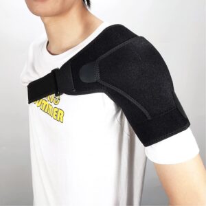 Shoulder Brace for Men Women Compression Recovery Shoulder Support Adjustable Stability Rotator Cuff Sleeve Wrap for Sports Weightlifting Shoulder Injuries Pain Relief