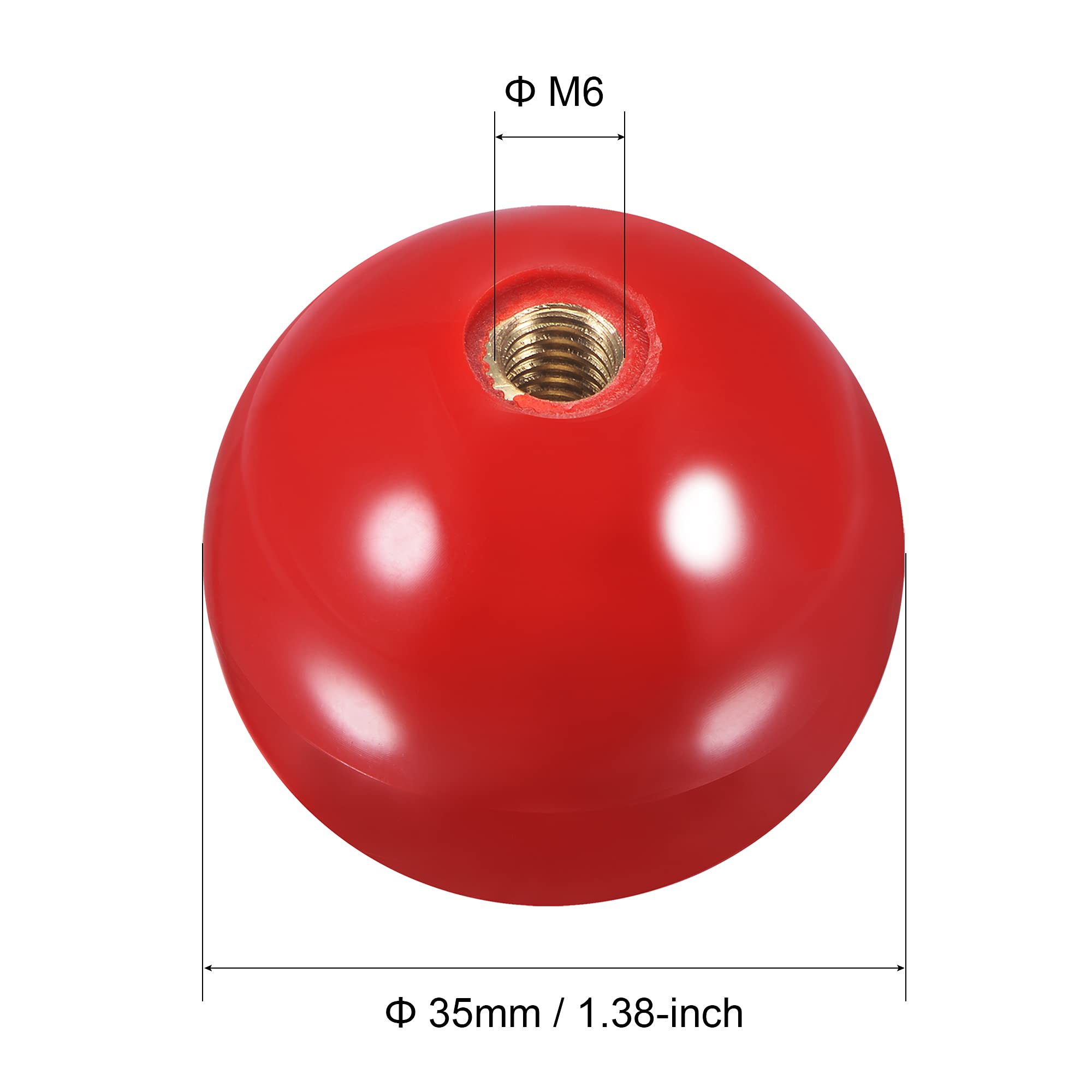 MECCANIXITY Joystick Handle Top Ball Head M6 Red/Green/White/Yellow/Blue Easy to Install for Arcade Game Part