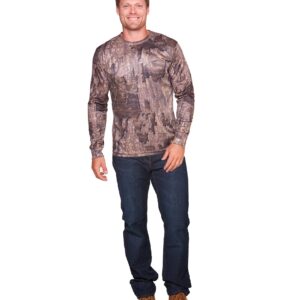 Realtree Men's Essential Camo Lightweight Performance Long Sleeve Shirt (RT Timber, X-Large)