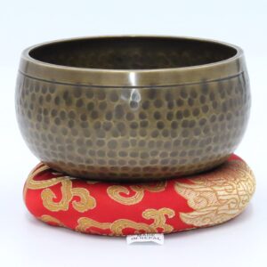 Tibetan Hand Hammered LINGAM Singing Bowl Set- For Meditation, Yoga, Sound Therapy, Spiritual Healing, Prayer, Mind and Body Relaxation