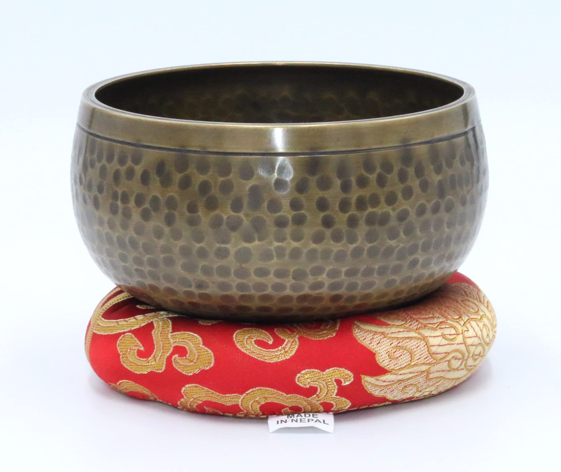 Tibetan Hand Hammered LINGAM Singing Bowl Set- For Meditation, Yoga, Sound Therapy, Spiritual Healing, Prayer, Mind and Body Relaxation