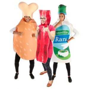 chicken bacon ranch halloween group costume - funny food & condiment outfits