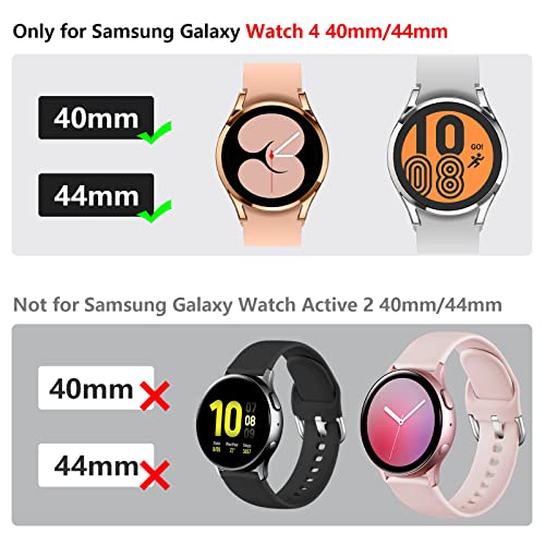 GEAK 3 Pack Compatible with Samsung Galaxy Watch 4 Screen Protector/Galaxy Watch 5 Case 40mm,Soft Flexible TPU Plated All-Around Cover Case for Samsung Watch 5/4 Smart Watch 40mm Black/Clear/Rose Gold